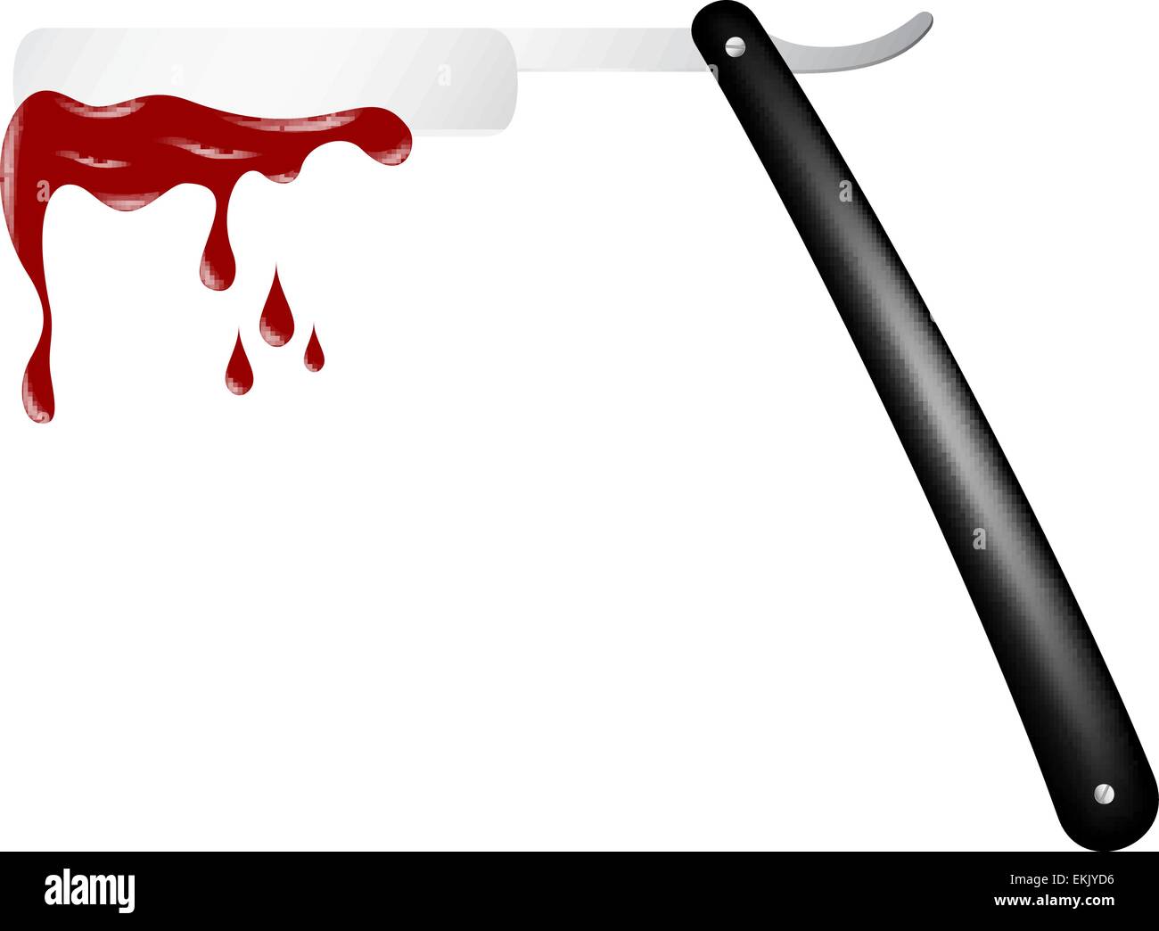 Razor with blood Stock Vector Image & Art - Alamy