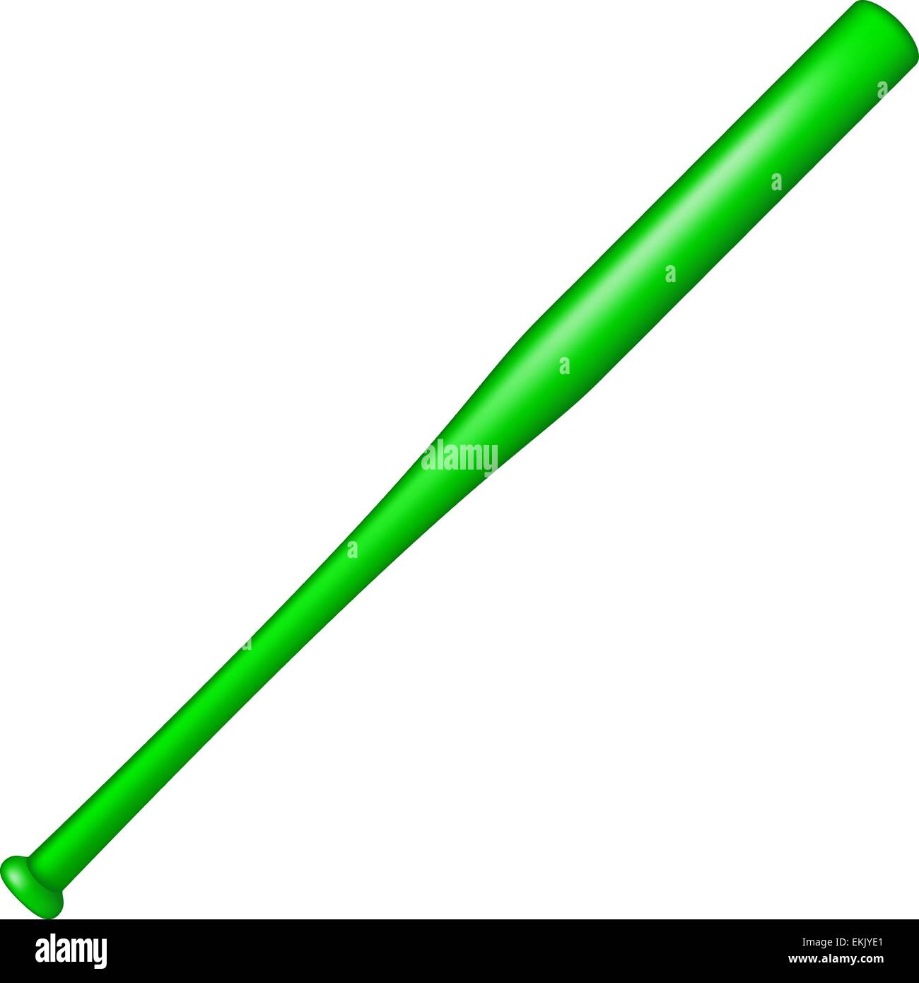 Baseball bat in green design on white background Stock Vector Image ...