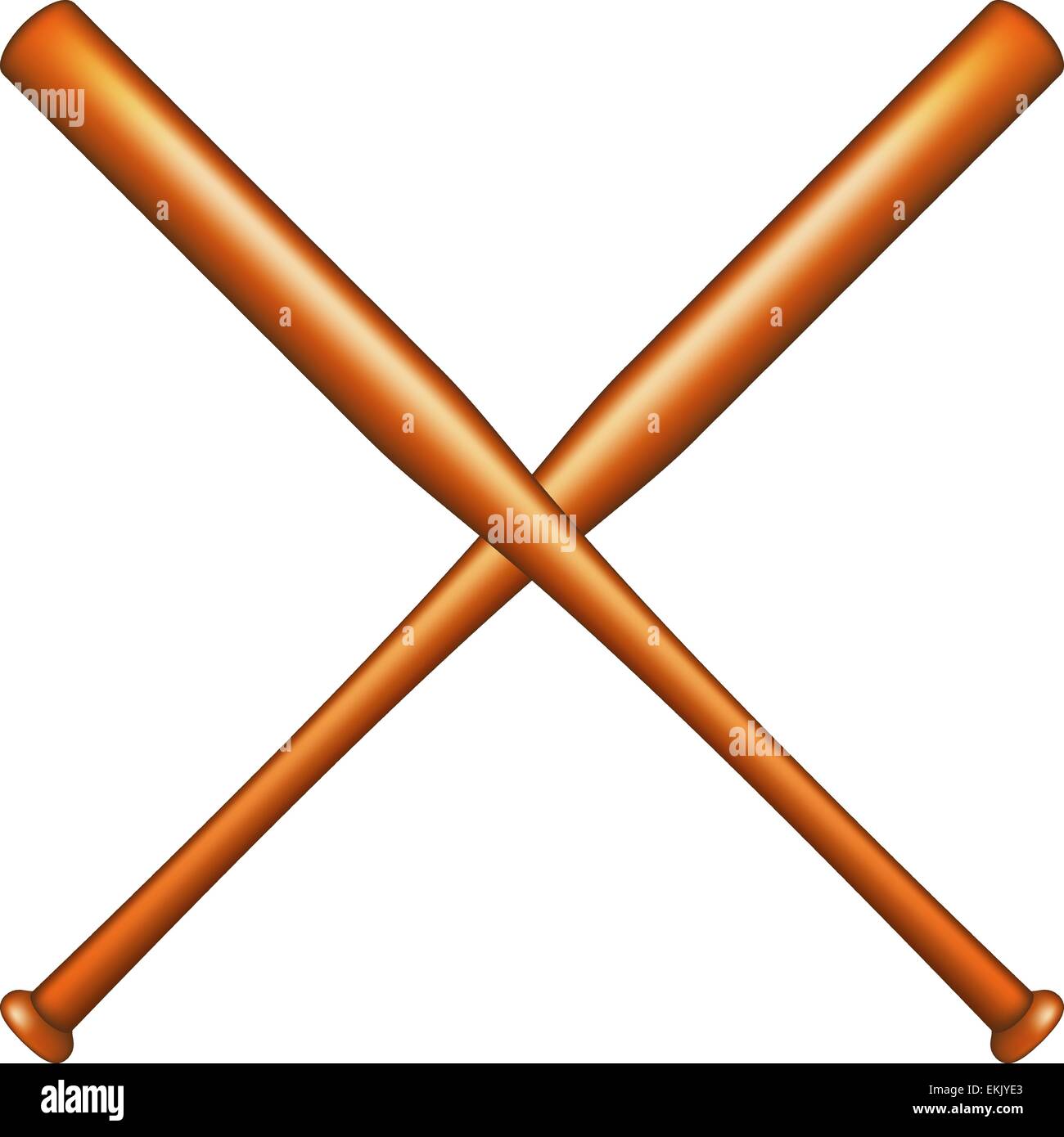 Two crossed baseball bats on white background Stock Vector Image & Art ...