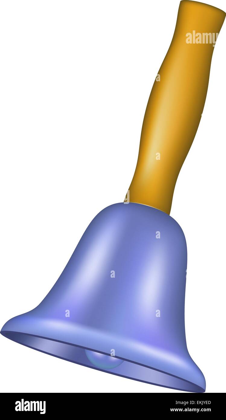 Bell with wooden handle on white background Stock Vector Image & Art ...