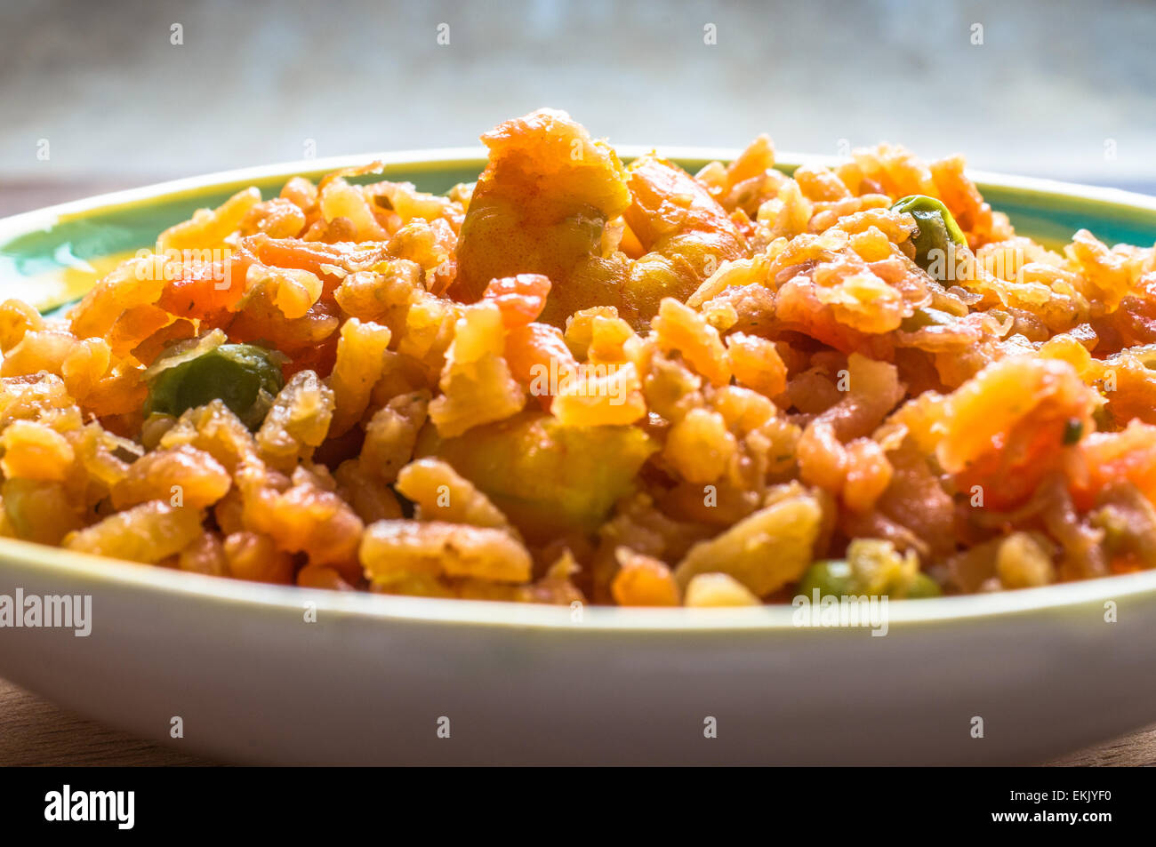 Italian rice dish risotto with shrimp close-up Stock Photo - Alamy