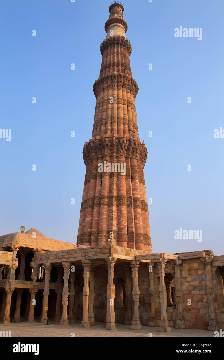 Courtyard of Quwwat-Ul-Islam mosque, Qutub Minar complex, Delhi, India ...