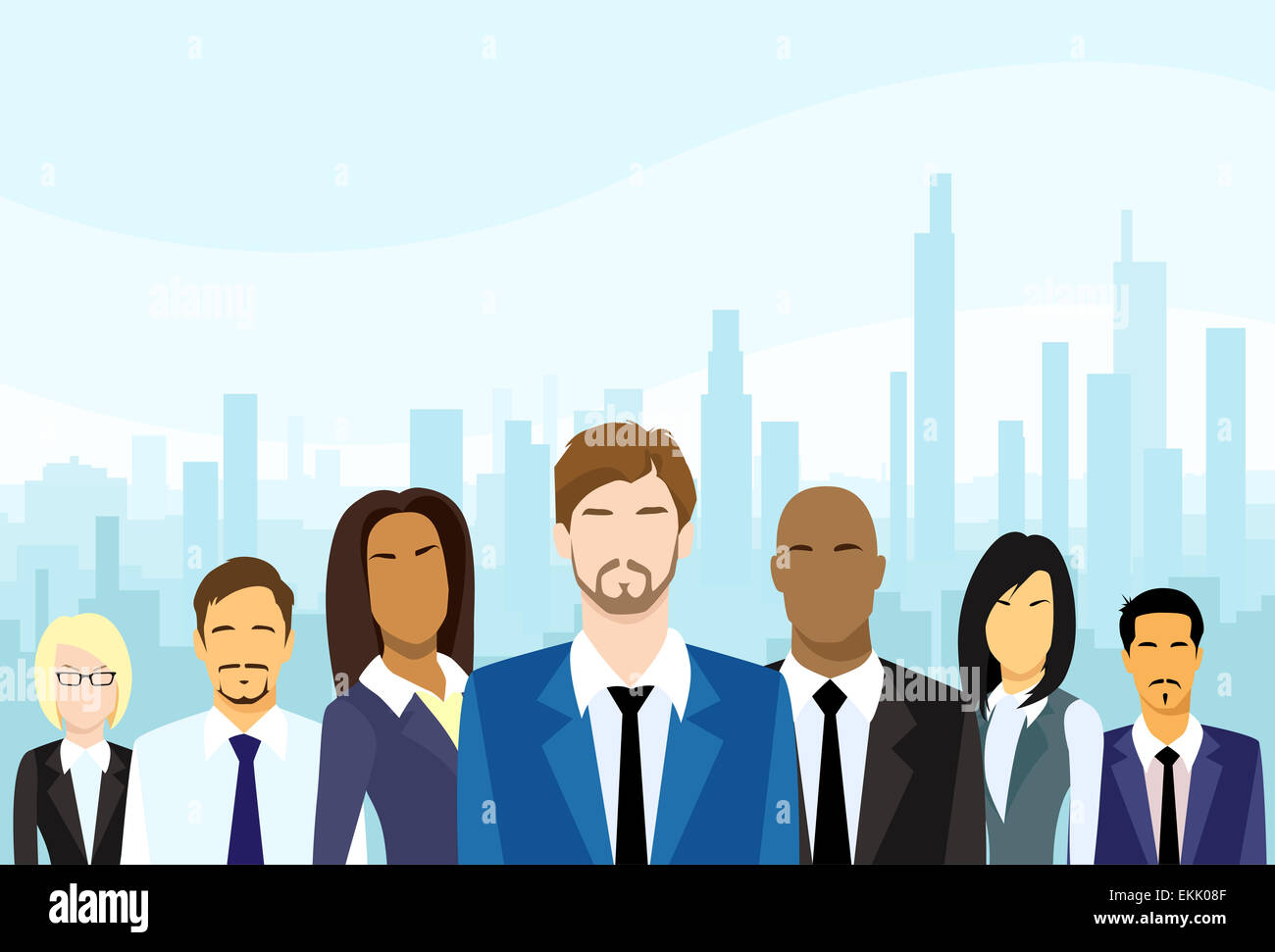 Business People Group Diverse Team Vector Stock Photo - Alamy