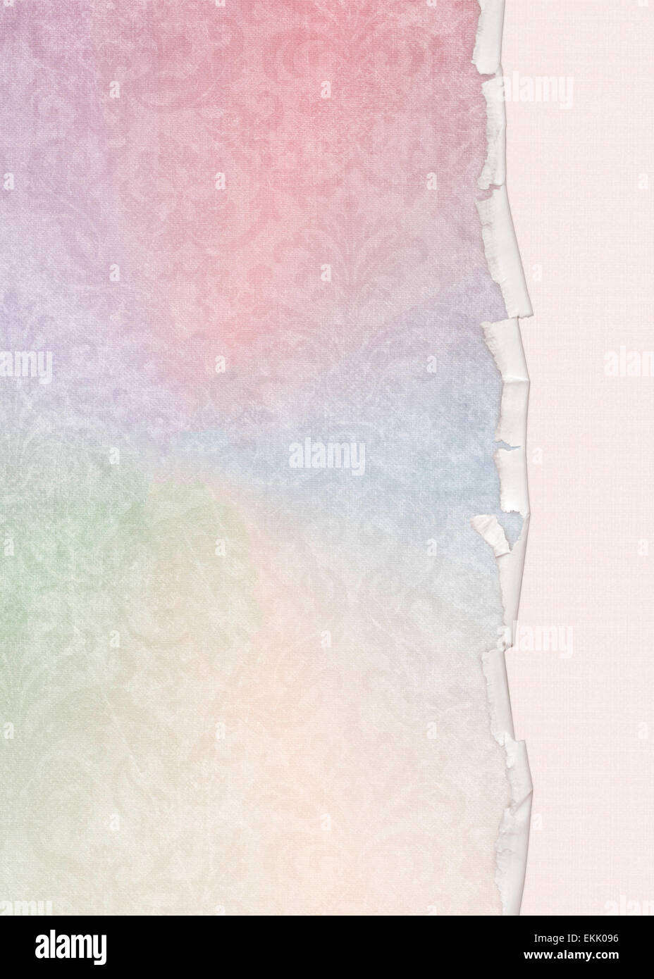Pastel rainbow damask background with torn edge Stock Photo - Alamy