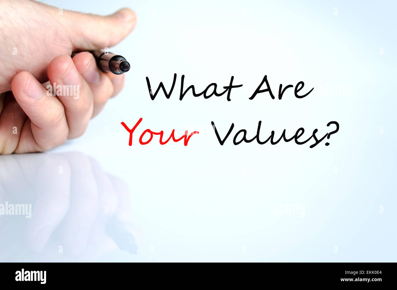 What Are Your Values Concept Isolated Over White Background Stock Photo ...