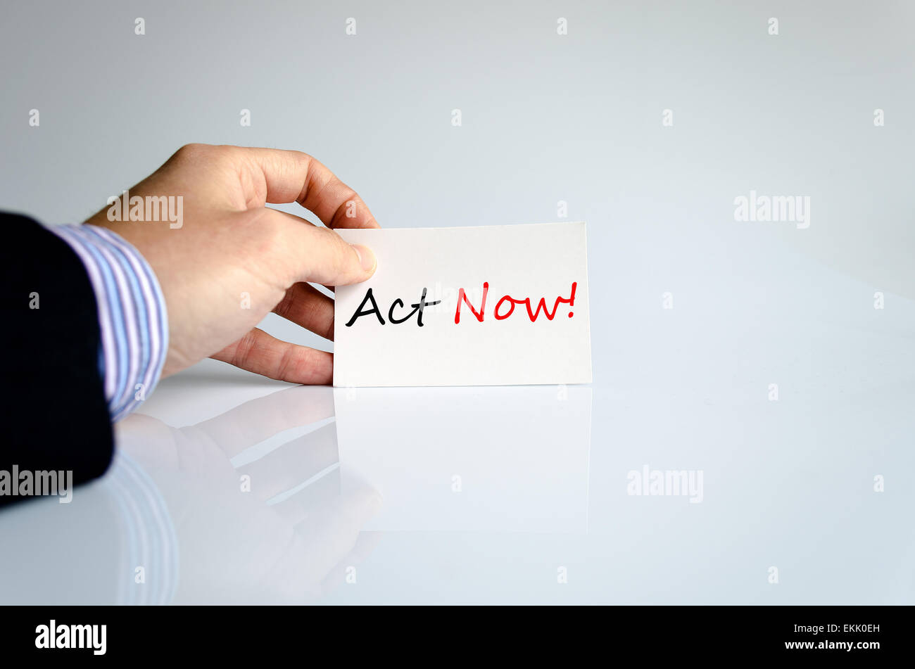 Act Now Concept Isolated Over White Background Stock Photo - Alamy