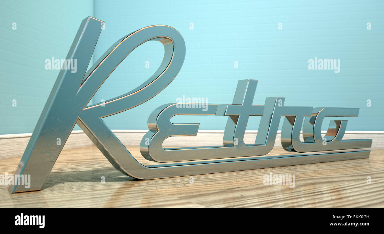 The word retro writting in chrome and a classic font set in the corner ...