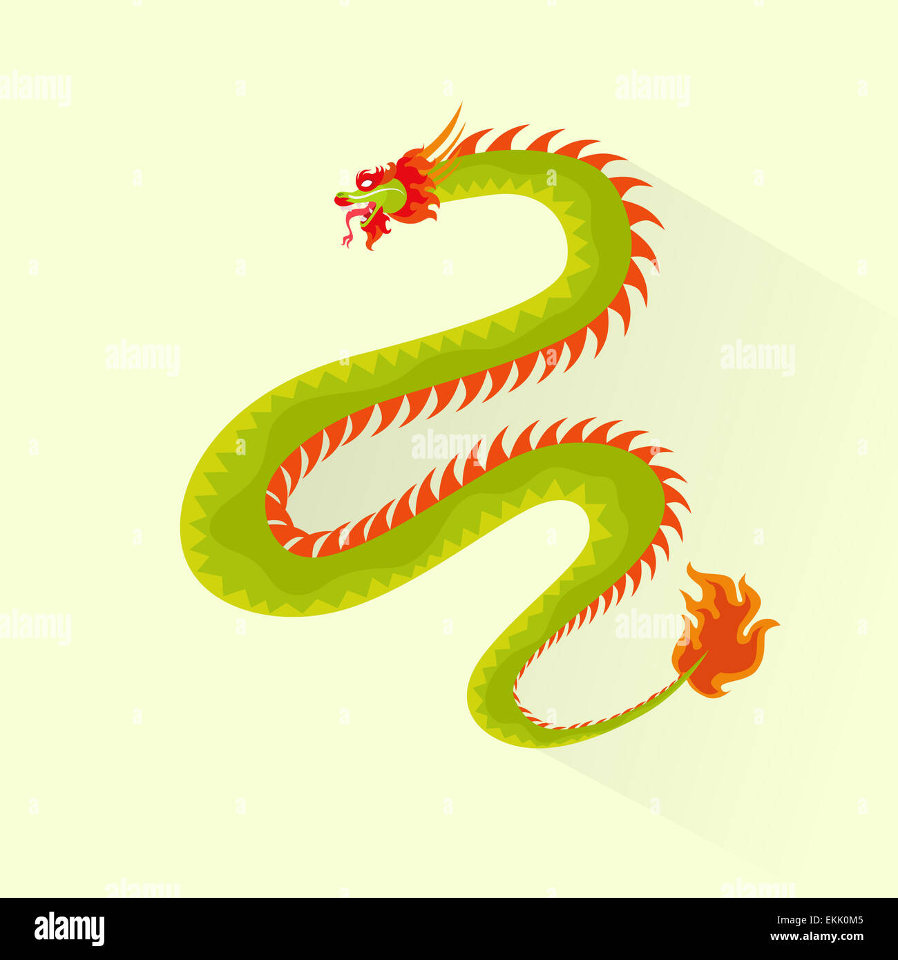 dragon color icon flat design vector Stock Photo - Alamy