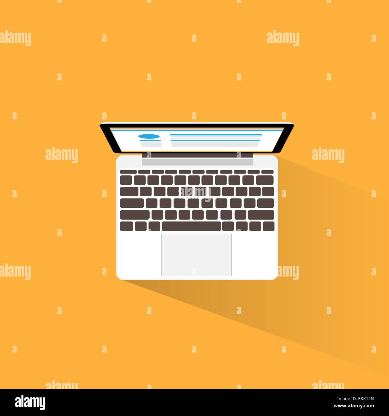 new modern laptop computer icon flat design Stock Photo - Alamy