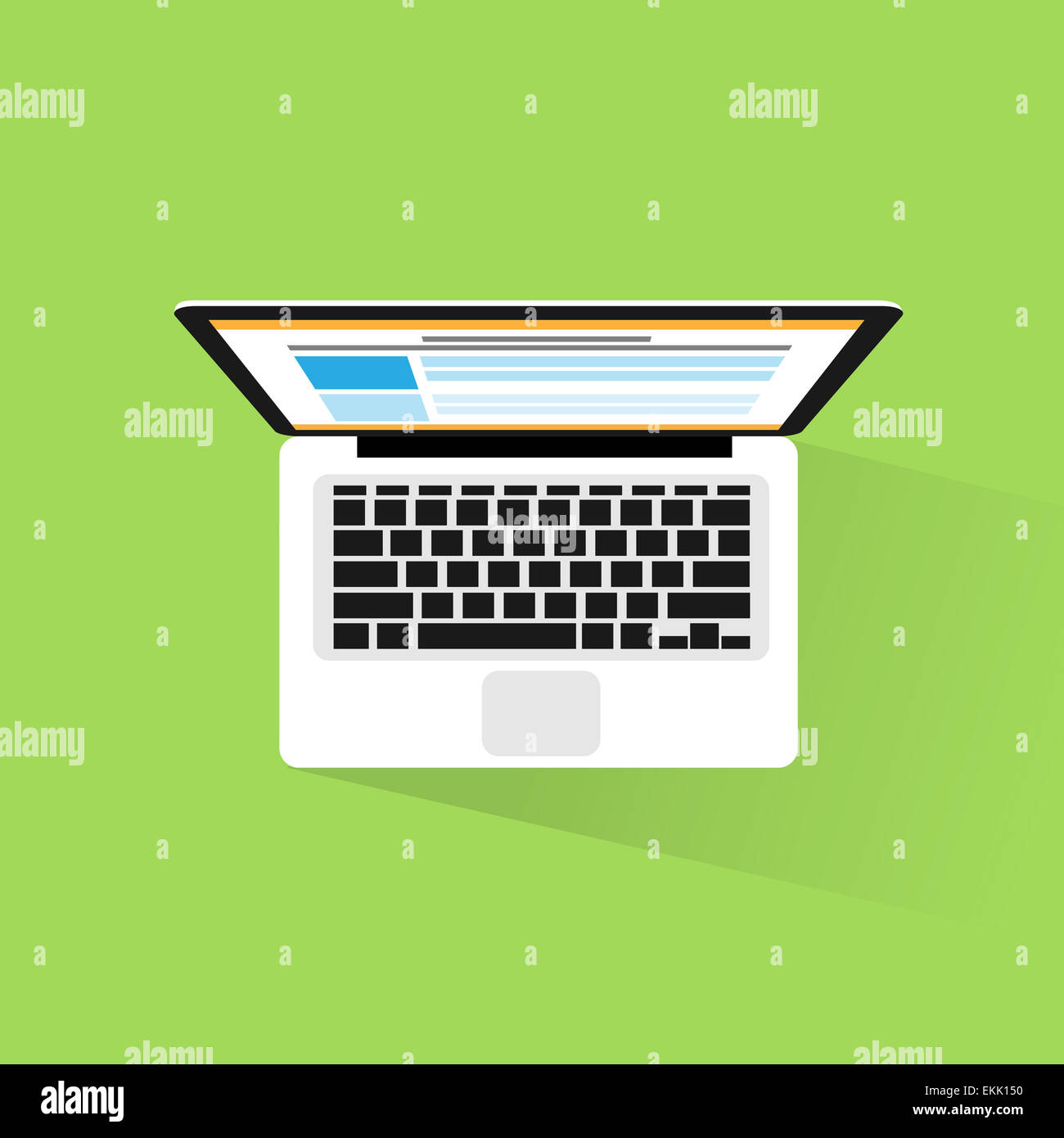 laptop computer icon flat design vector Stock Photo - Alamy
