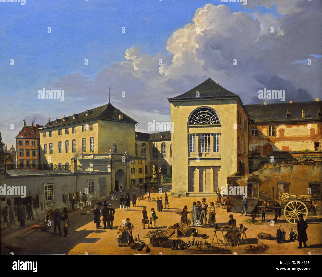 The Academy Courtyard - Old Academy Dusseldorf 1831 Andreas Achenbach ...