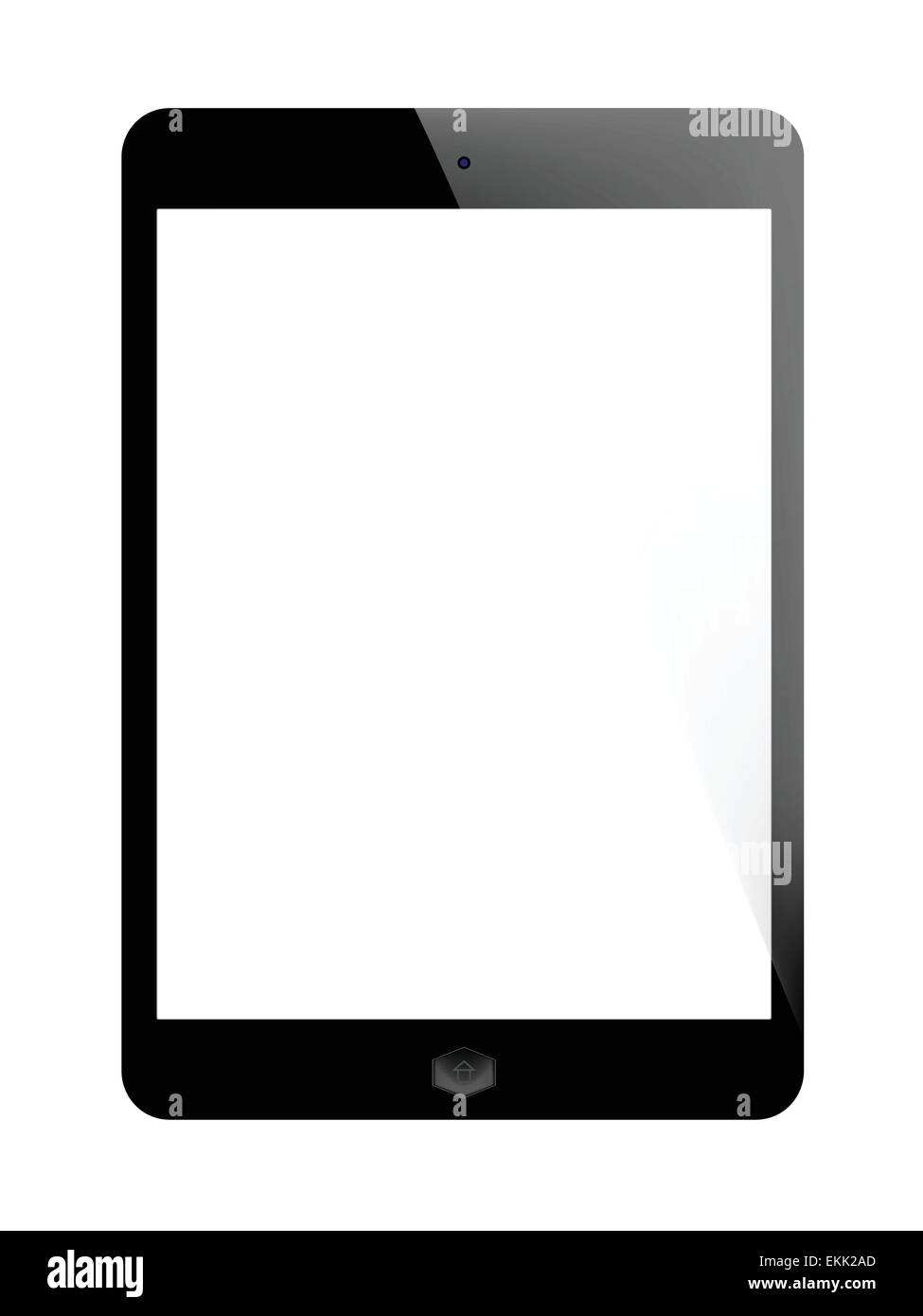 Realistic tablet style with blank screen isolated on white background ...