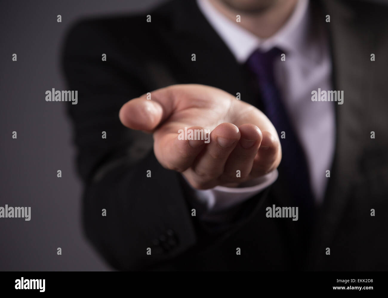 Business man empty hand suit hi-res stock photography and images - Alamy