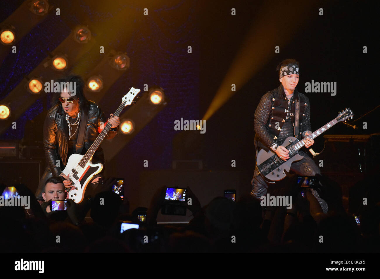 Las Vegas, Nevada, USA. 11th Apr, 2015. Nikki Sixx, DJ Ashba and James ...