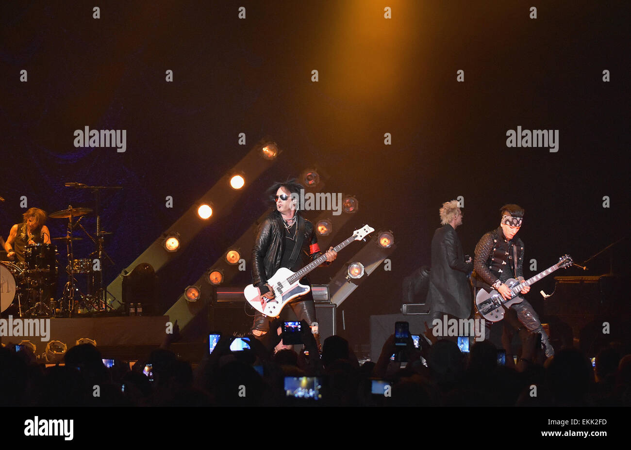 Las Vegas, Nevada, USA. 11th Apr, 2015. Nikki Sixx, DJ Ashba and James ...