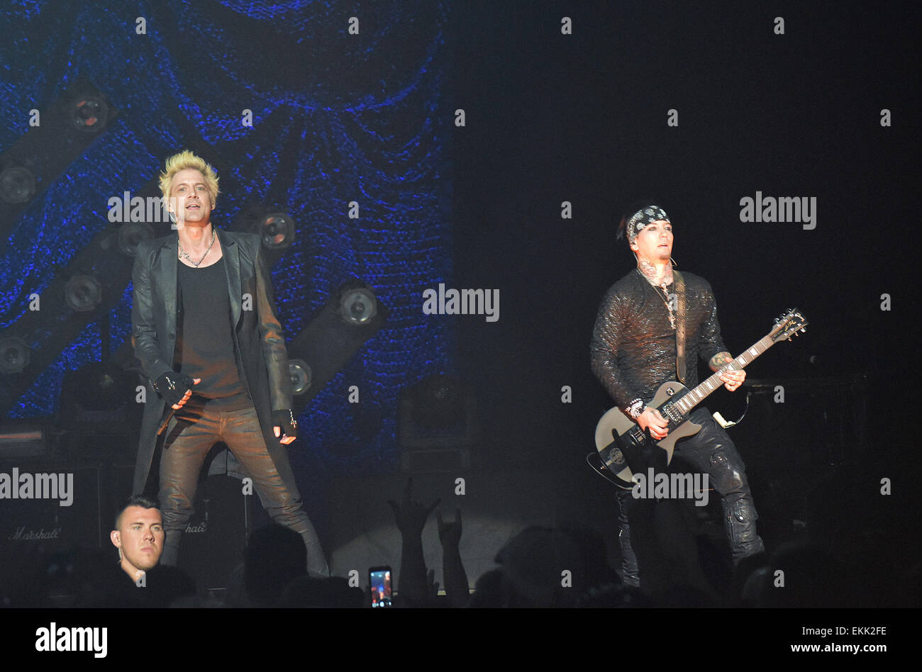 Las Vegas, Nevada, USA. 11th Apr, 2015. Nikki Sixx, DJ Ashba and James ...