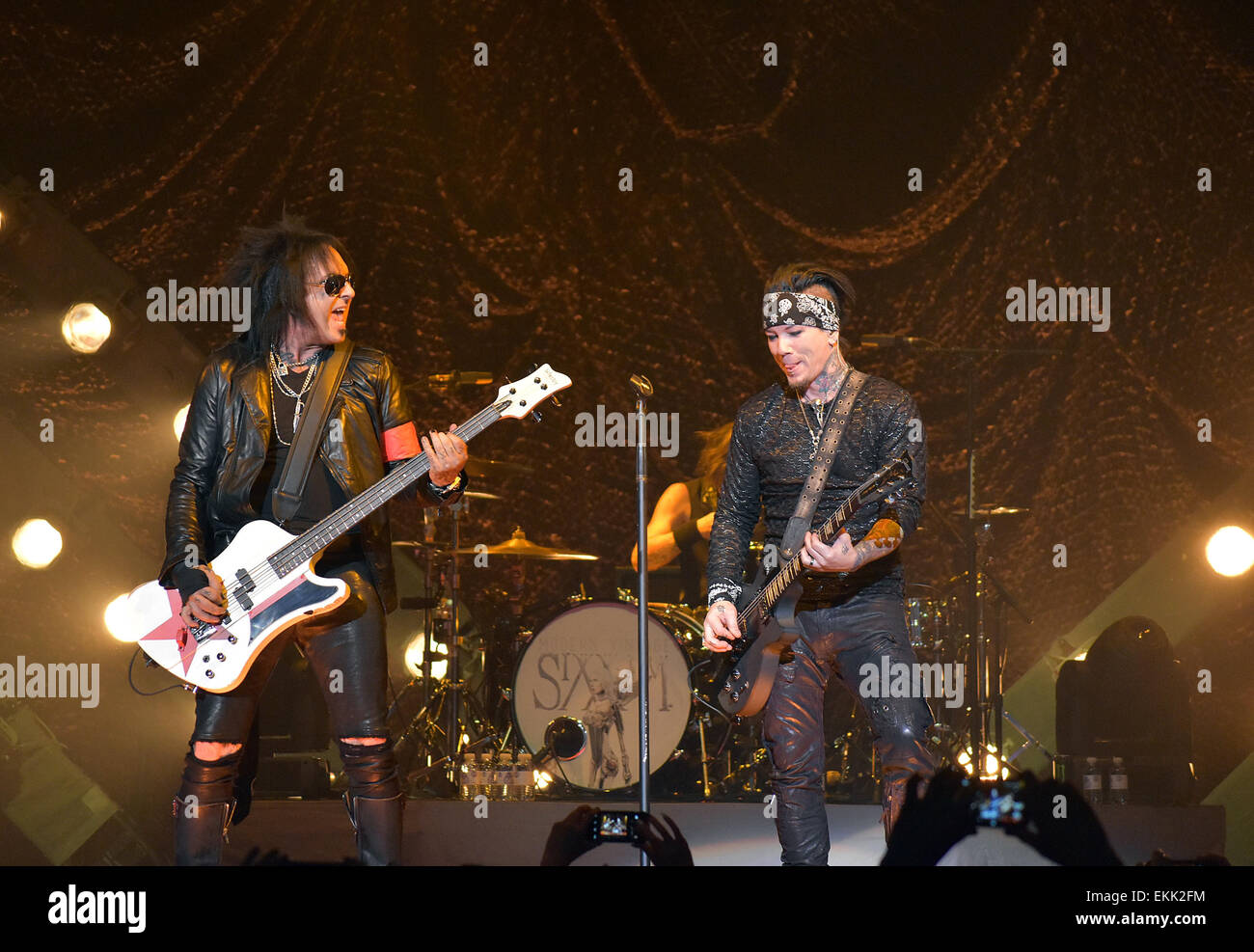 Las Vegas, Nevada, USA. 11th Apr, 2015. Nikki Sixx, DJ Ashba and James ...