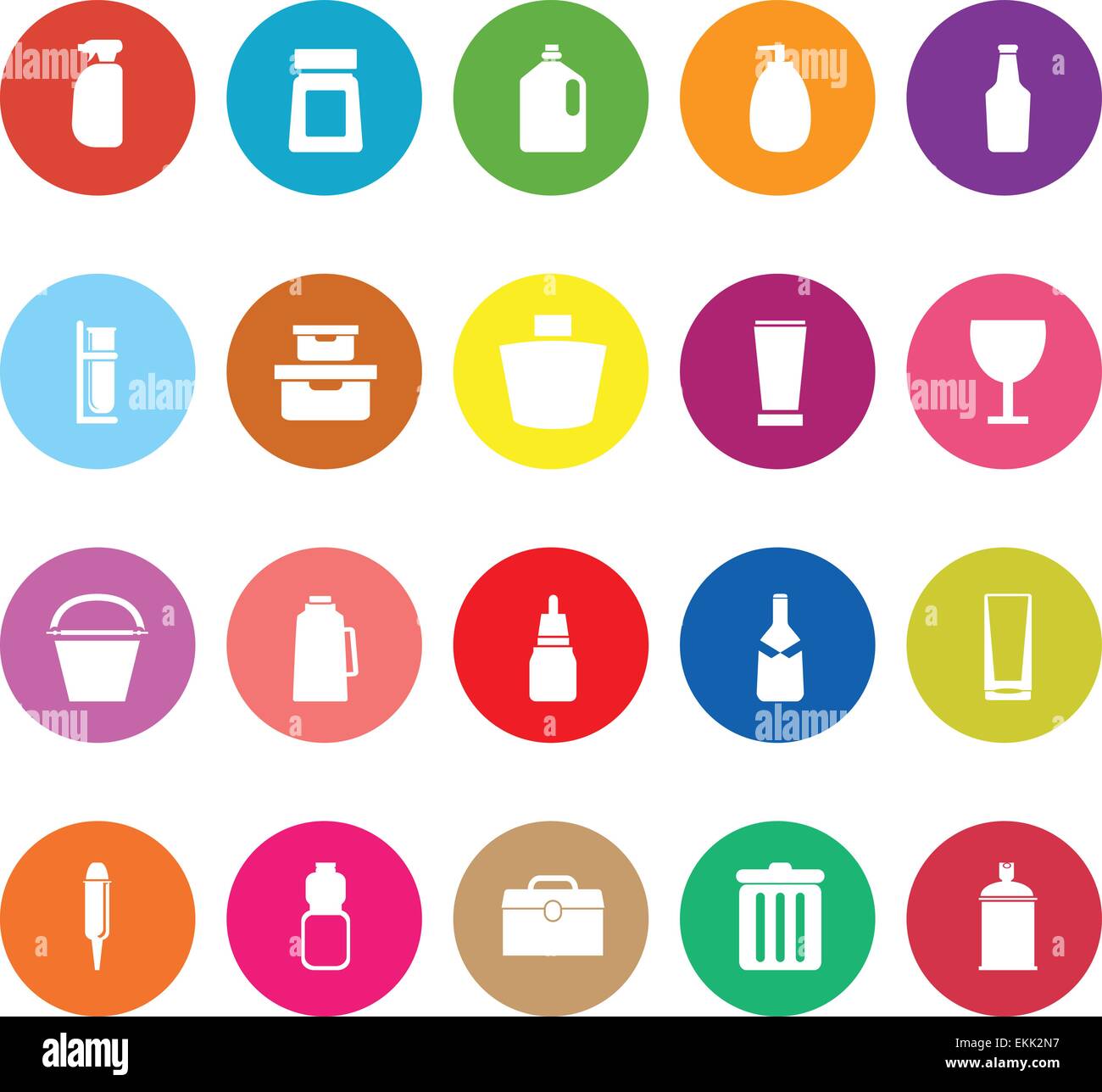 Design package flat icons on white background, stock vector Stock ...