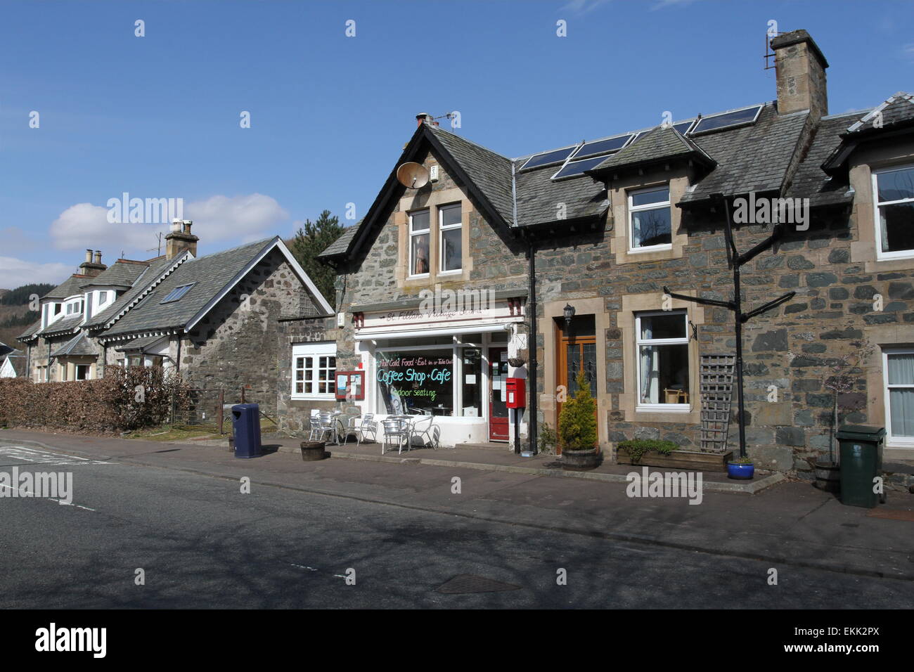 Exterior of St Fillans village store Scotland April 2015 Stock Photo ...