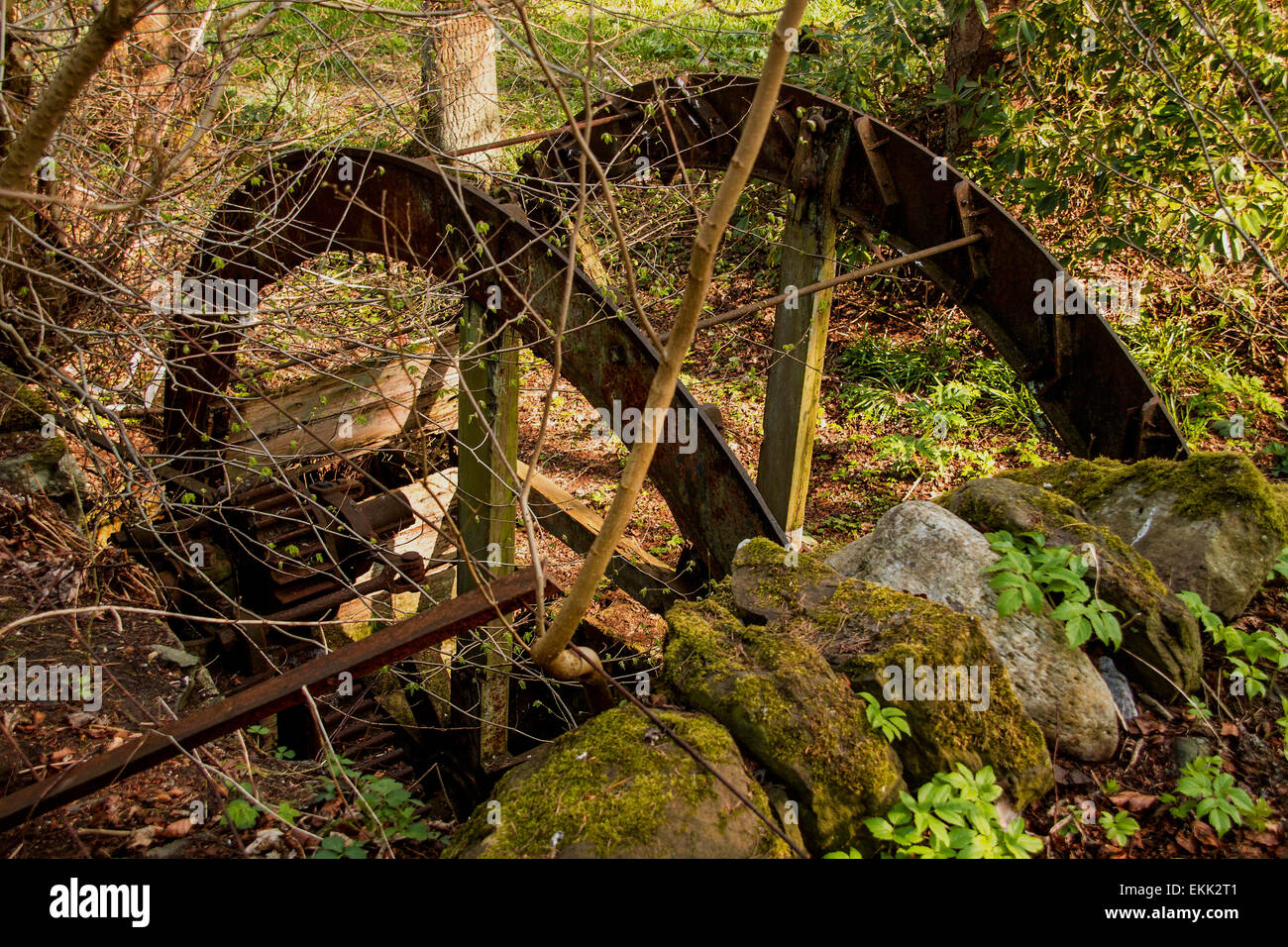 Old run down Waterwheel and Watermill on the Dighty burn at ...