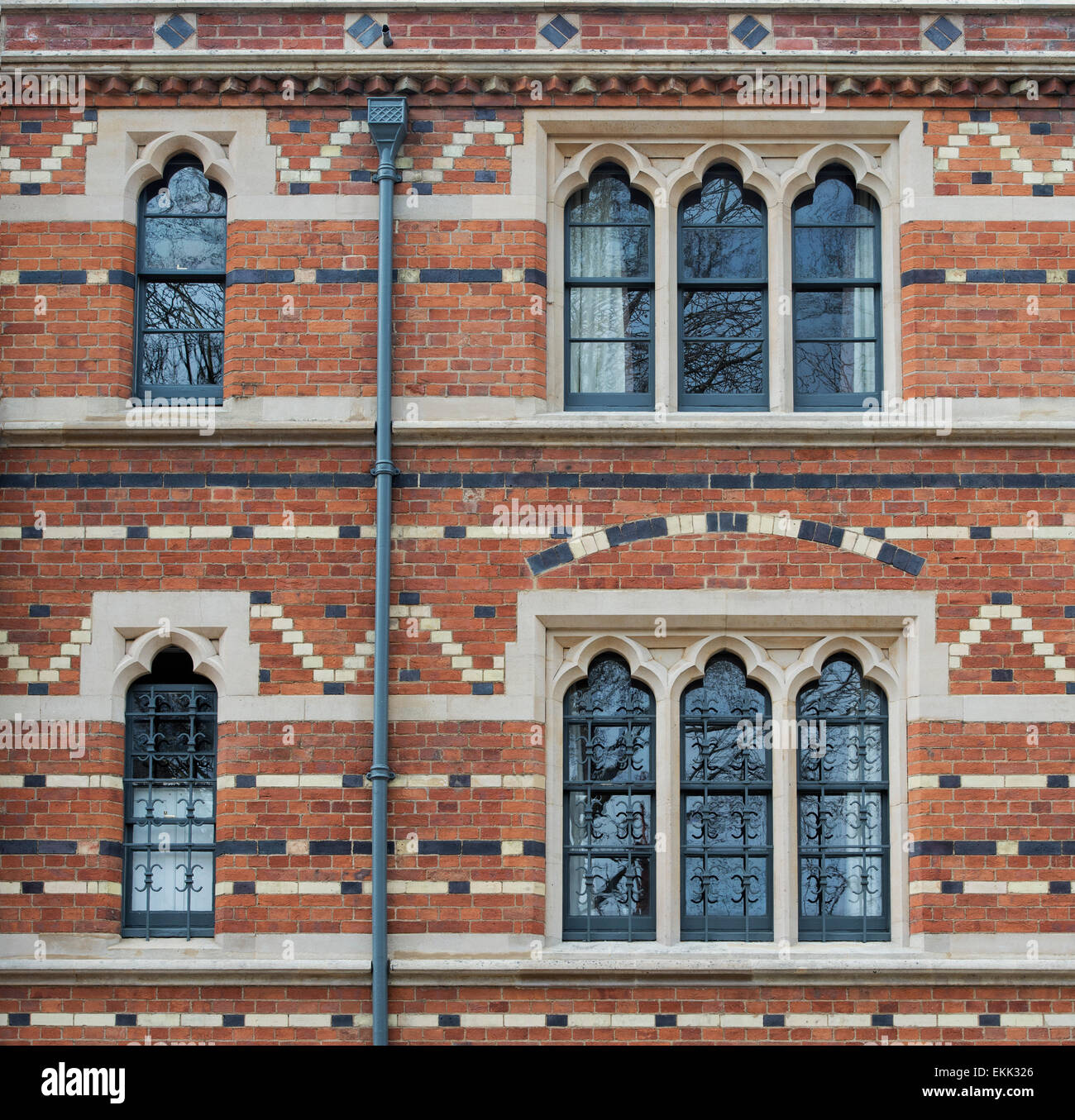 Keble College, brick and window detail, Oxford, England Stock Photo - Alamy