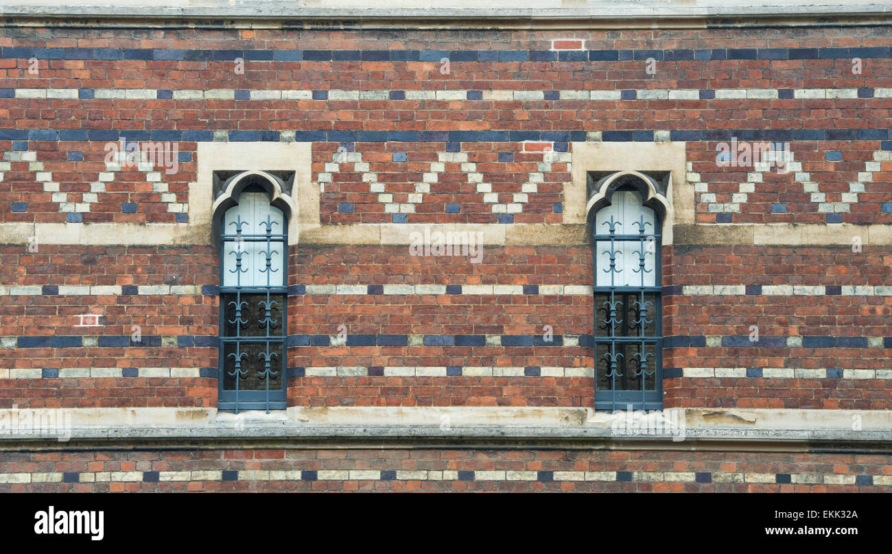 Keble College, brick and window detail, Oxford, England Stock Photo - Alamy