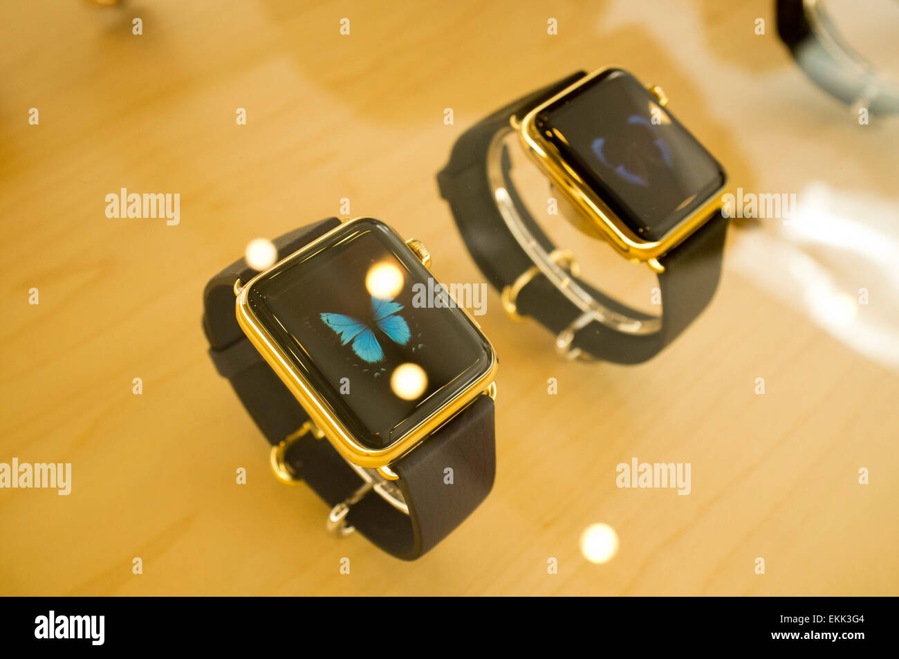 Adelaide, Australia. 11th April 2015. Apple watch is available for ...