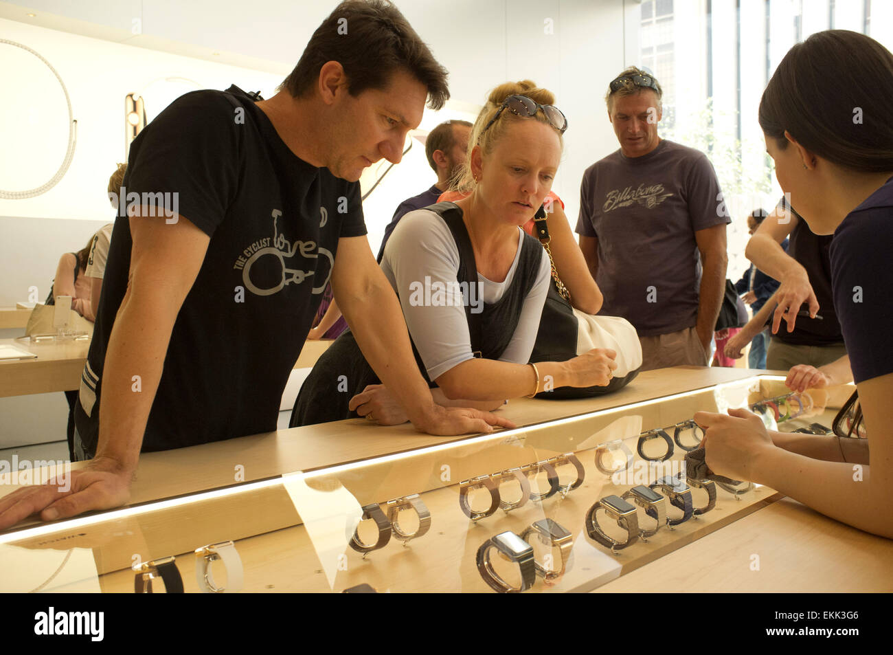 Adelaide, Australia. 11th April 2015. Apple watch is available for ...