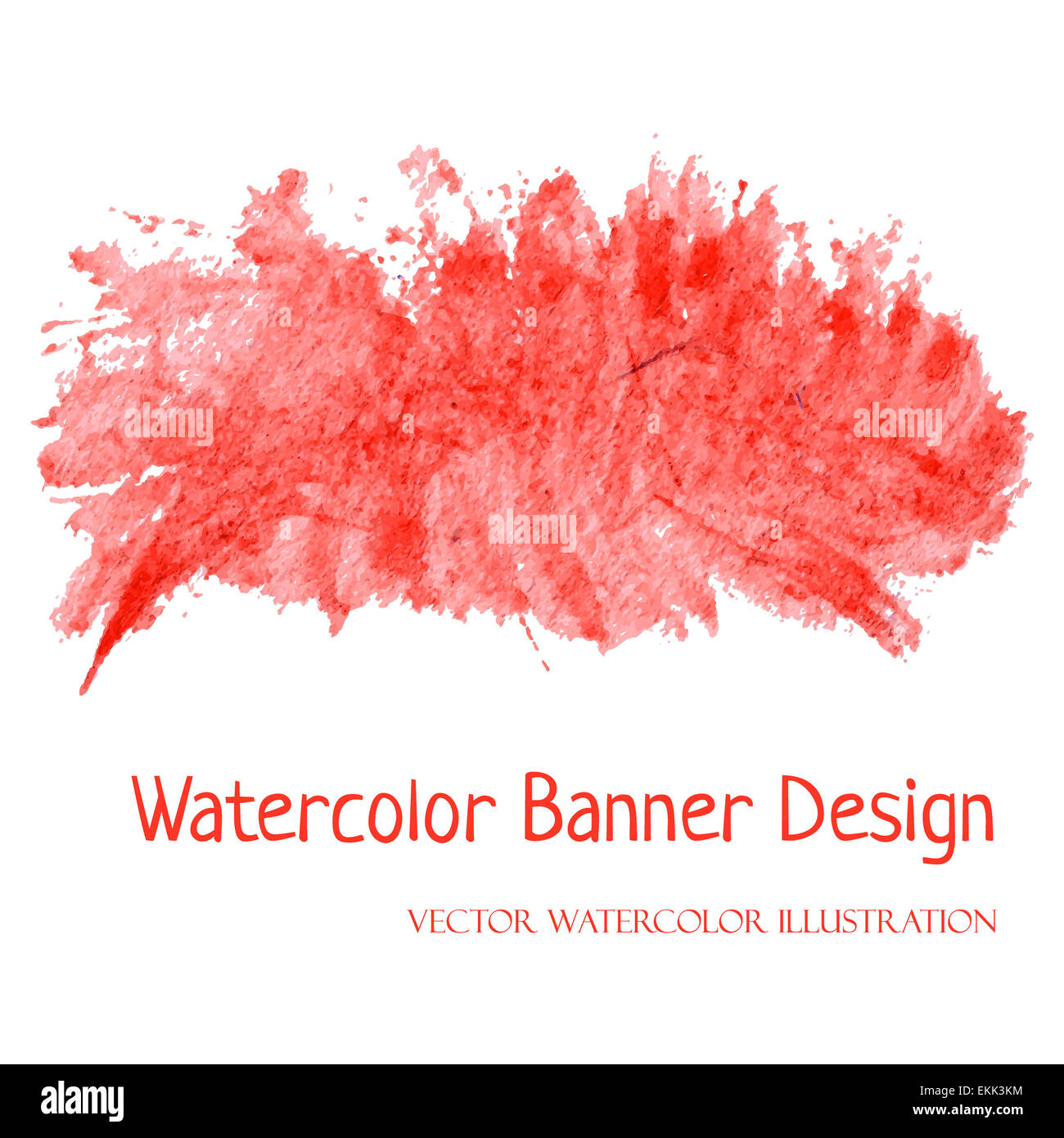 Light red watercolor banner Stock Photo - Alamy