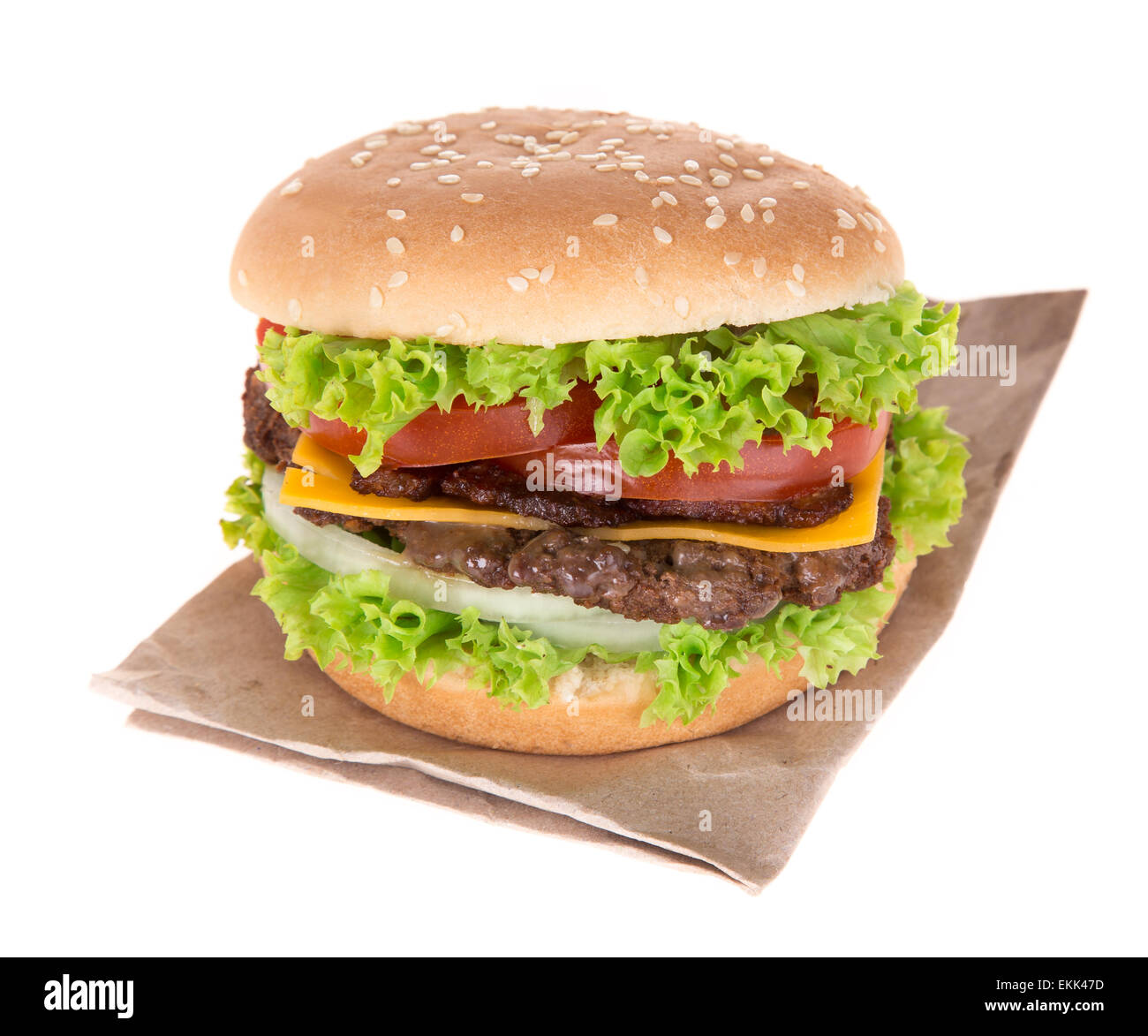 Delicious meal hamburger french Cut Out Stock Images & Pictures - Alamy