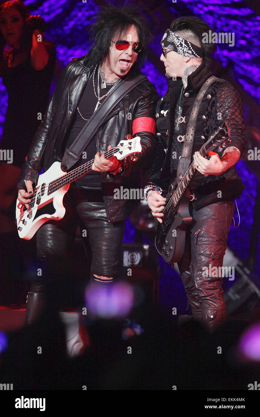 Las Vegas, Nevada, USA. 11th Apr, 2015. Nikki Sixx, and DJ Ashba from ...