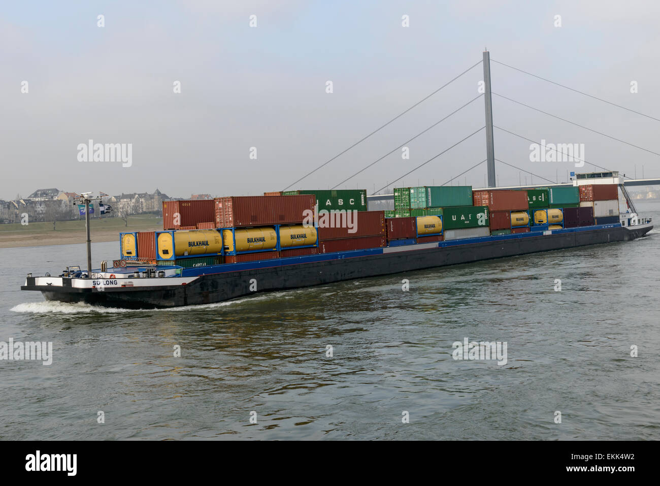 River rhine container barge hi-res stock photography and images - Alamy