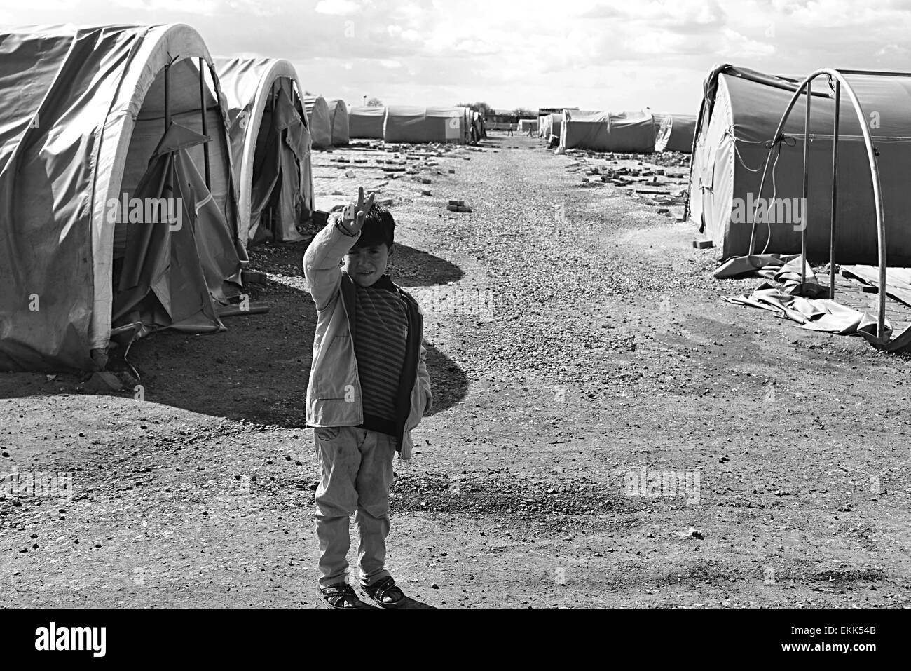 Syrian civil war refugees Black and White Stock Photos & Images - Alamy