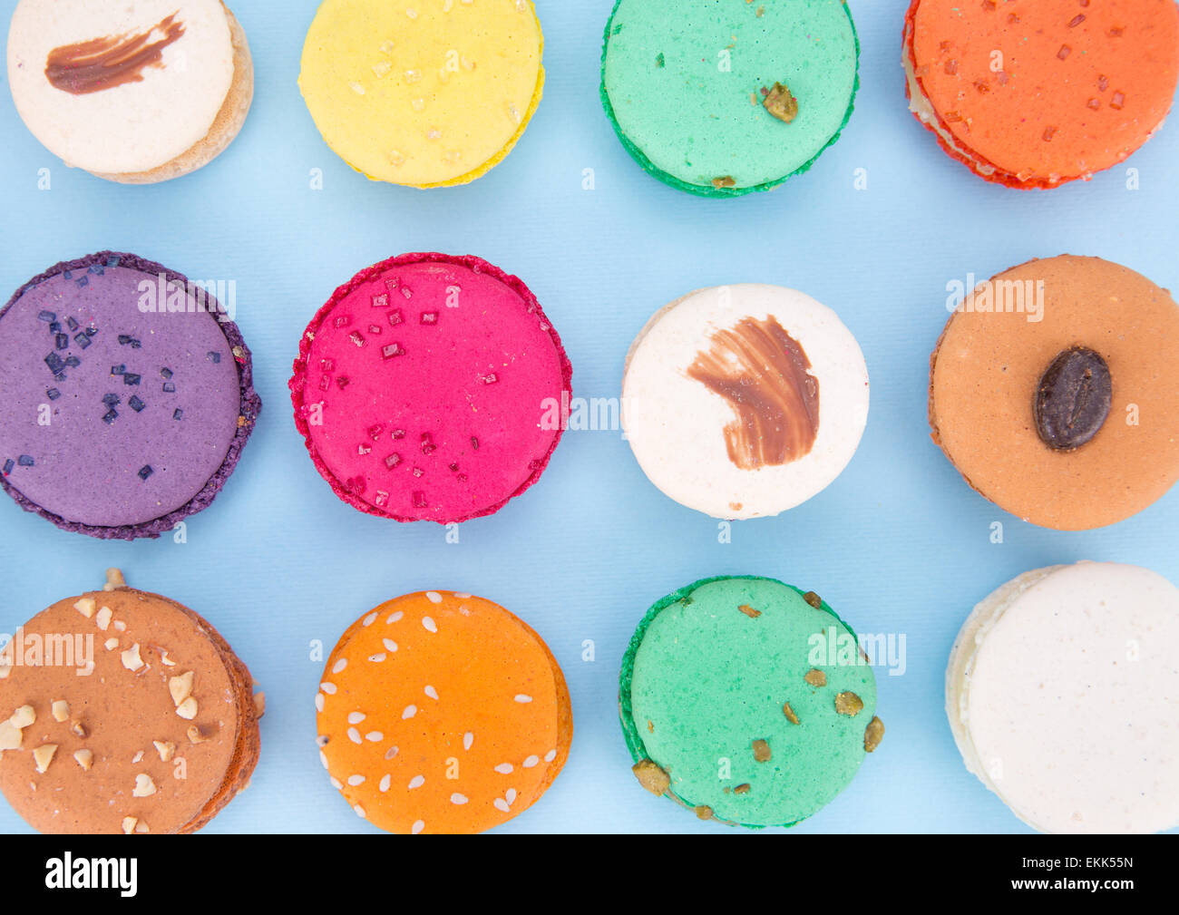 Colorful french macaroons, close-up Stock Photo - Alamy