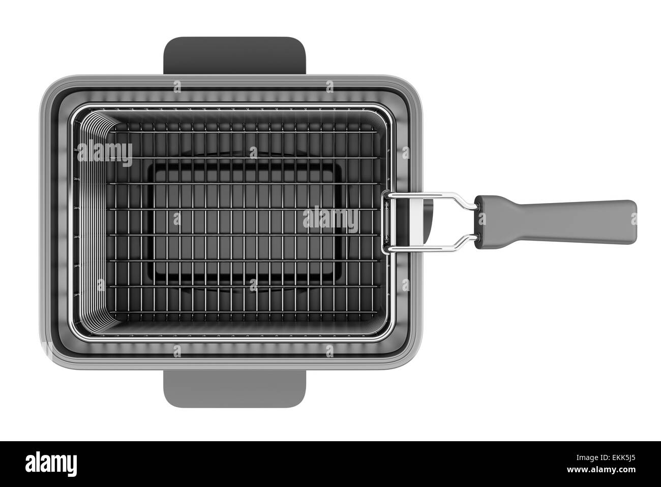 top view of modern deep fryer isolated on white background Stock Photo ...