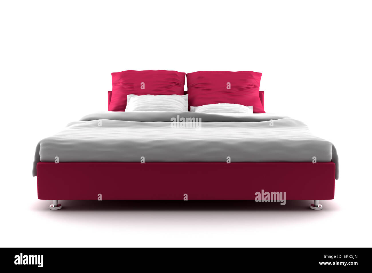 red bed isolated on white background Stock Photo - Alamy