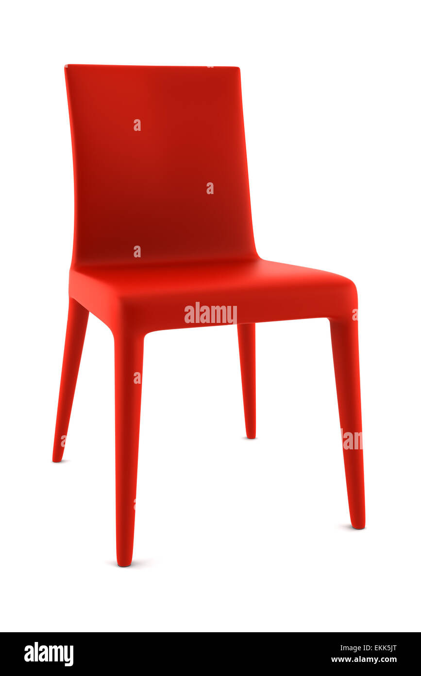 red chair isolated on white background Stock Photo - Alamy