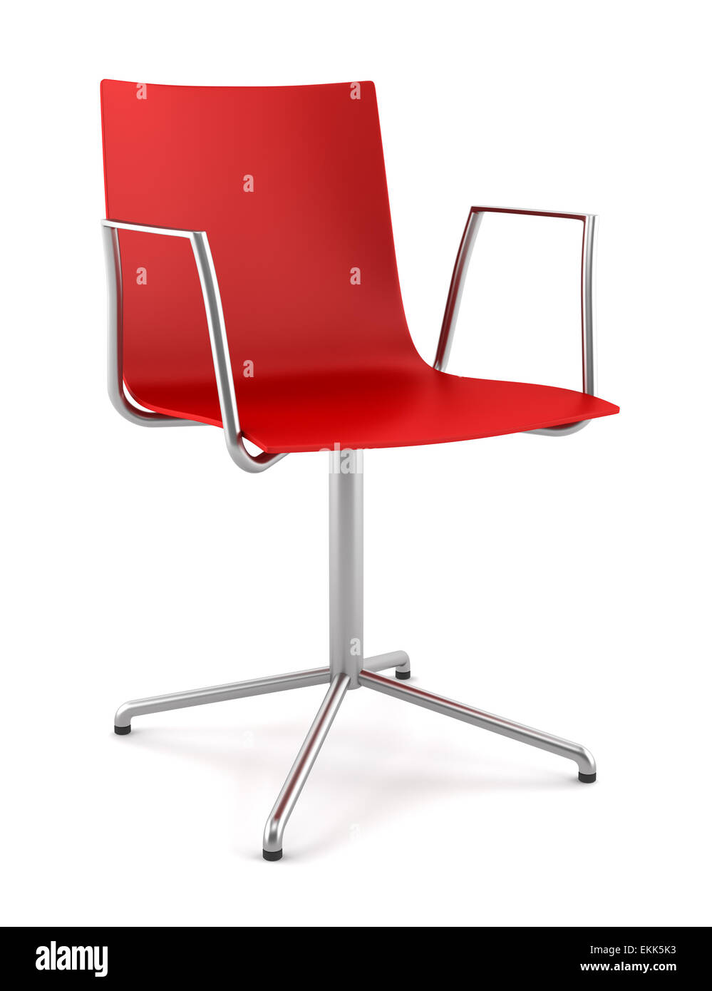 red office chair isolated on white background Stock Photo - Alamy