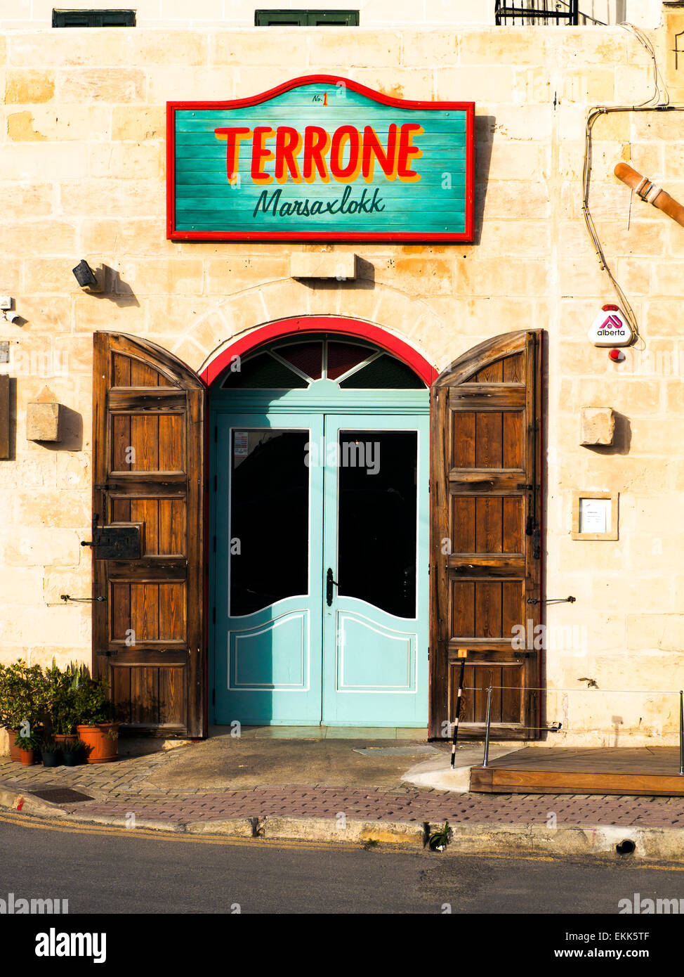 Restaurant Terrone - Marsaxlokk, Malta Stock Photo - Alamy