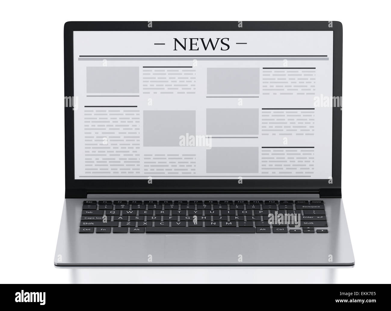 Newspaper laptop concept news hi-res stock photography and images - Alamy