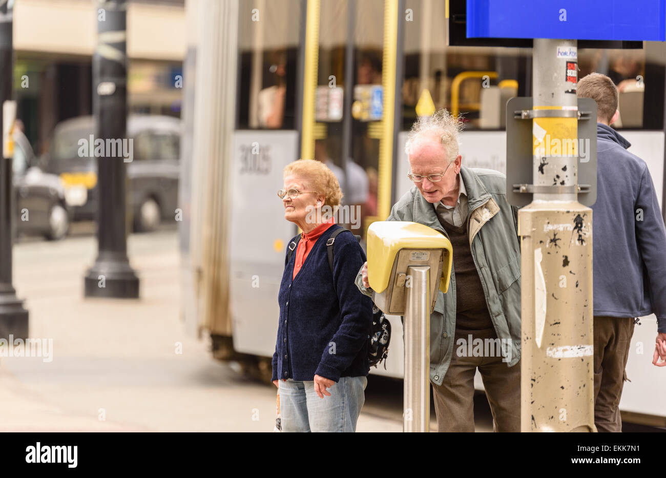 Manchester tramlines hi-res stock photography and images - Alamy