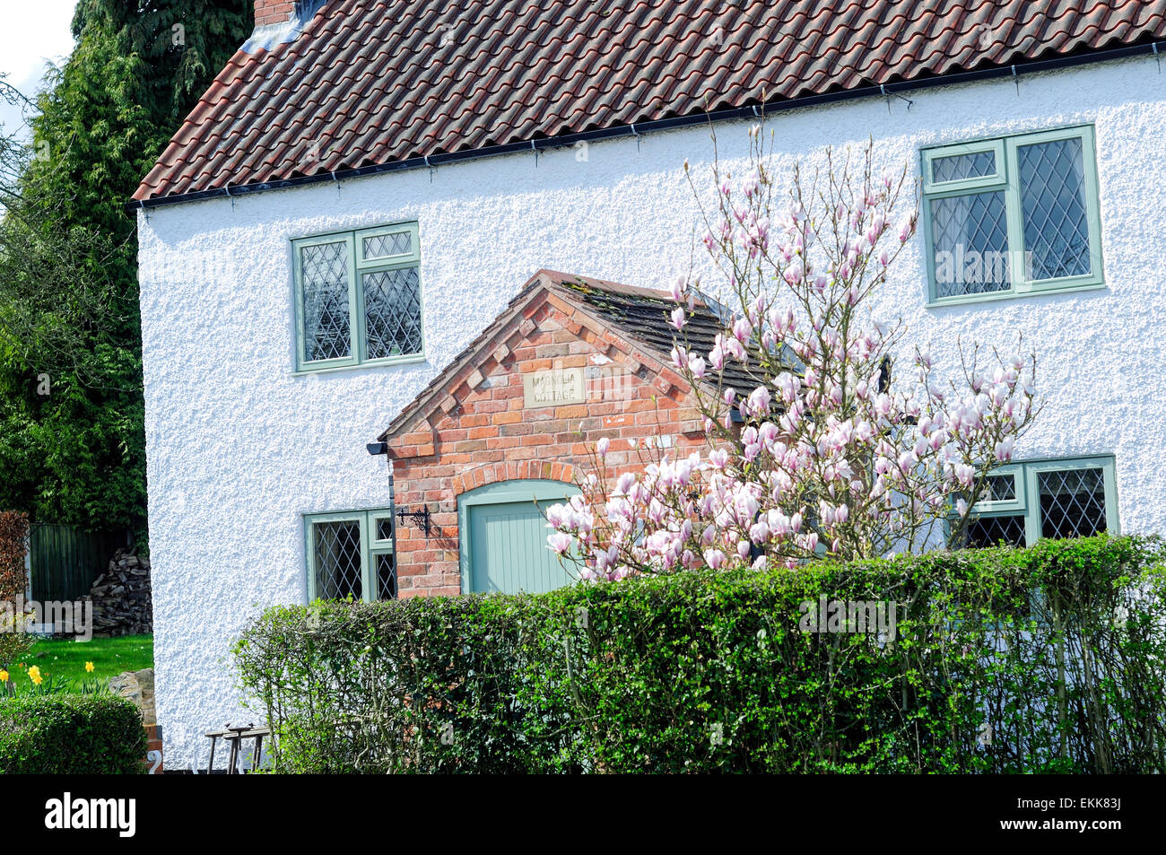 Eakring, Nottinghamshire, UK:11th April 2015.Beautiful spring colours ...