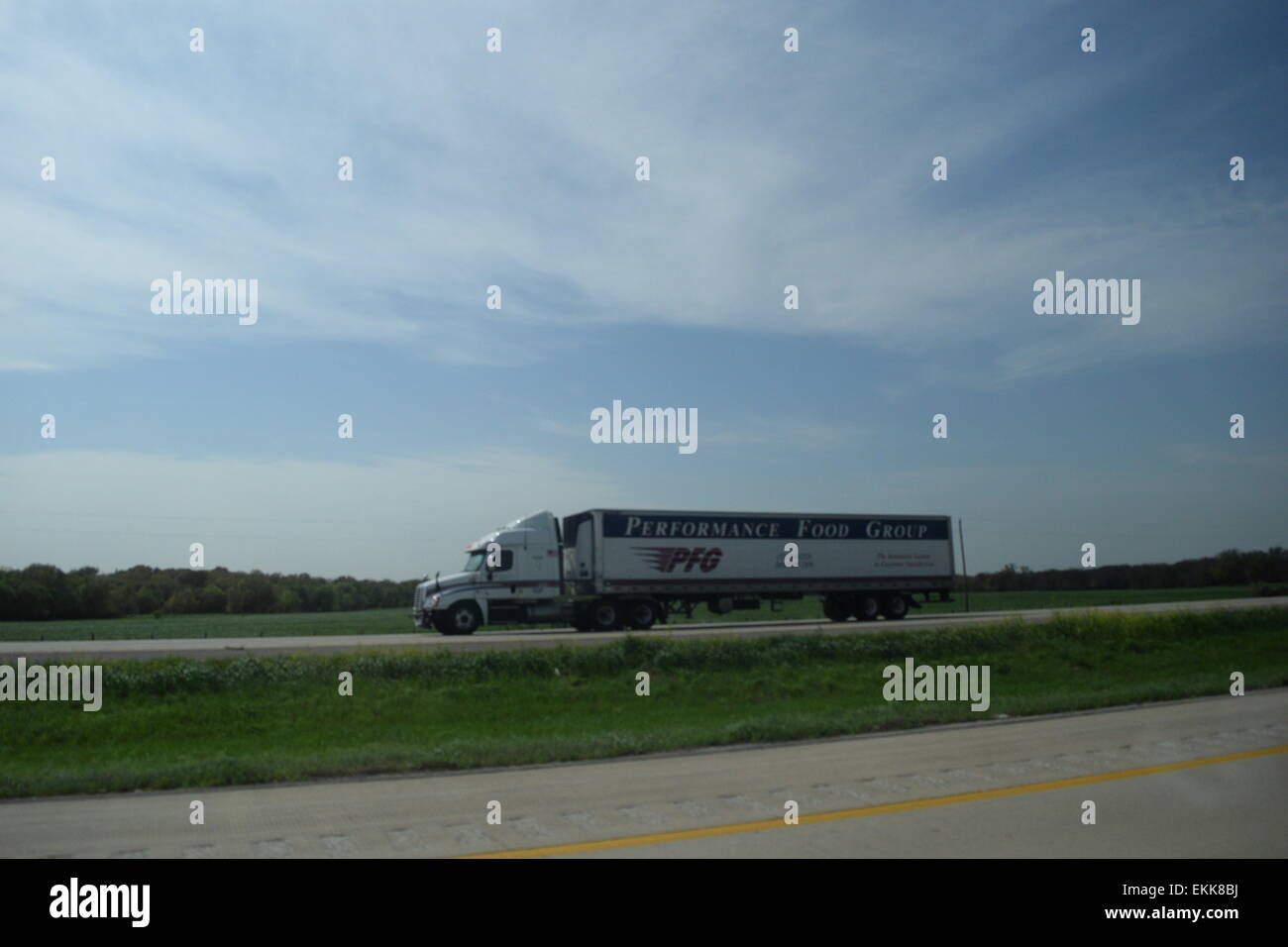 A truck on open road Stock Photo - Alamy