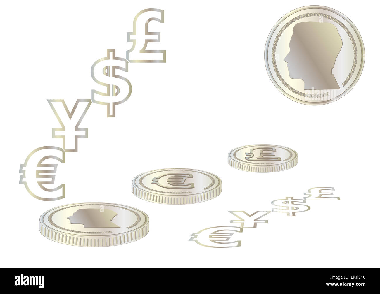 money. abstract money isolated on a white background Stock Photo - Alamy
