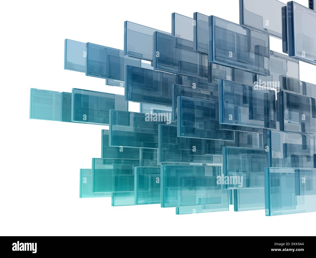 glass rectangles on white background Stock Photo - Alamy