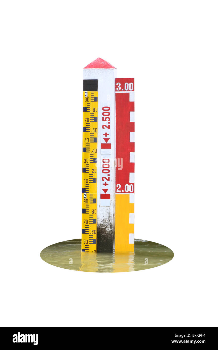 Water Level Gauge Pole Stock Photos & Water Level Gauge Pole Stock ...