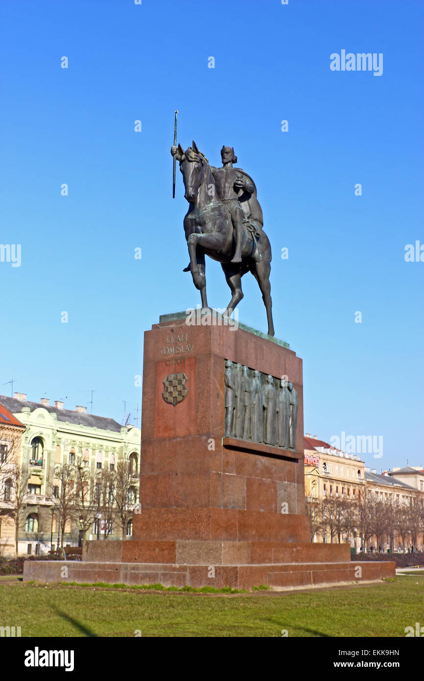 Monument of king Tomislav, first King of the Croatian Kingdom in the ...