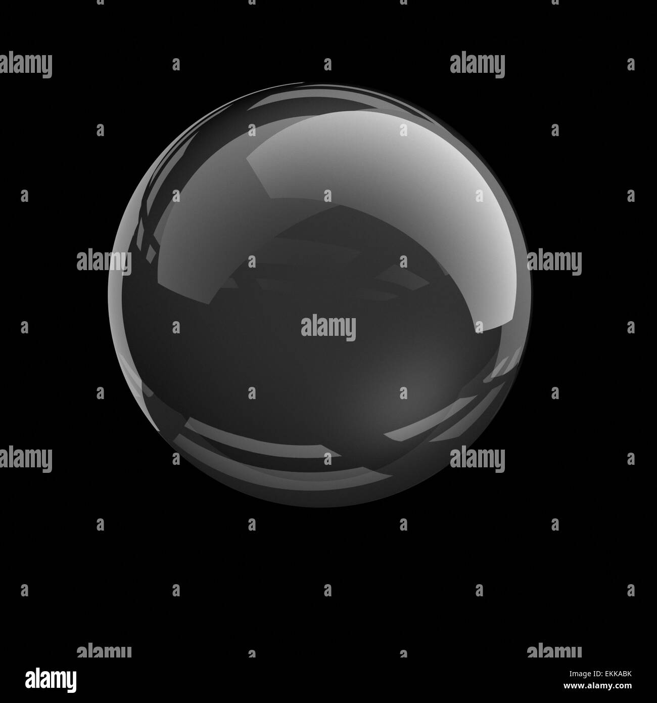 glass sphere on black background Stock Photo - Alamy