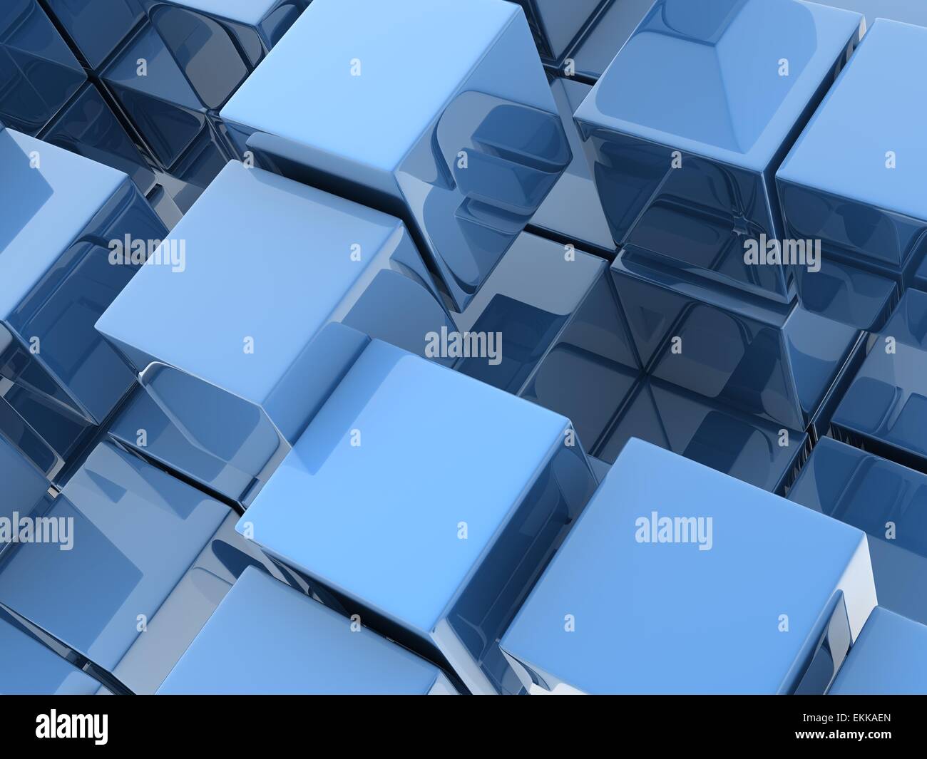 metallic cubes on white background. digitally generated image Stock ...