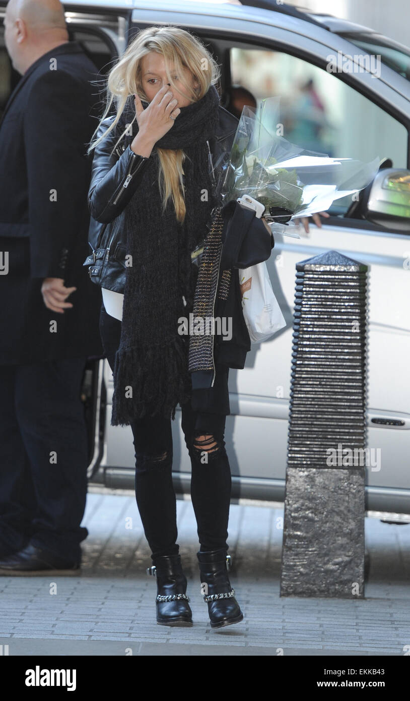 x factor finalist at BBC Radio one studios with Cheryl Fernandez ...